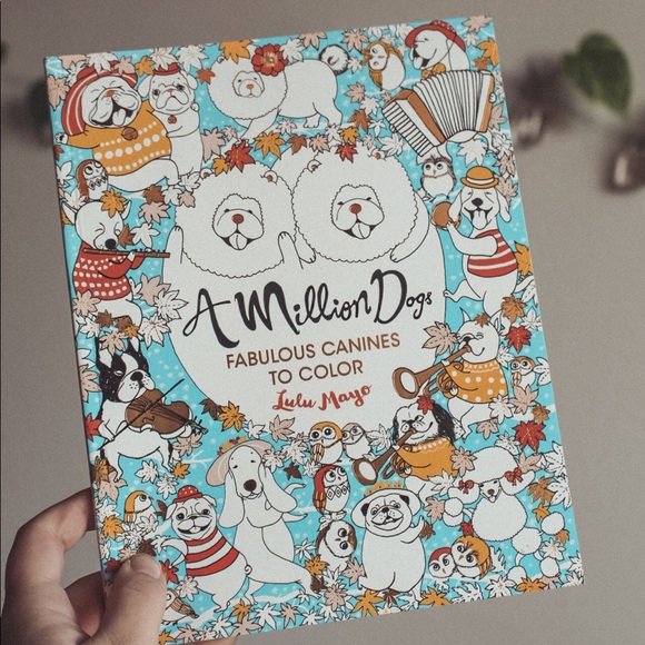 Office | Nwt A Million Dogs Adult Coloring Book Lulu Mayo | Poshmark